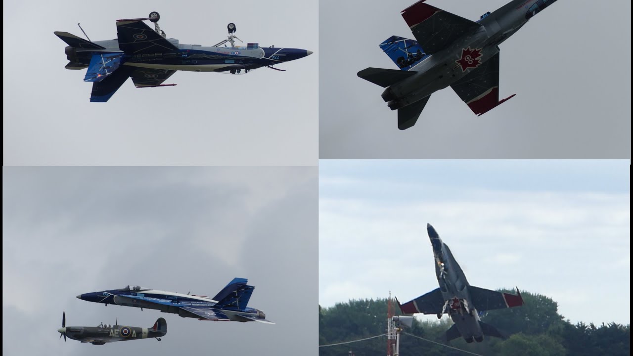BREATHTAKING CF-188 Display at RIAT2024 + Spitfire! - YouTube