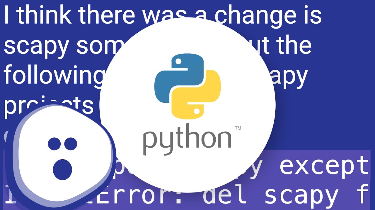 Python Scapy Import Error Youtube 2532