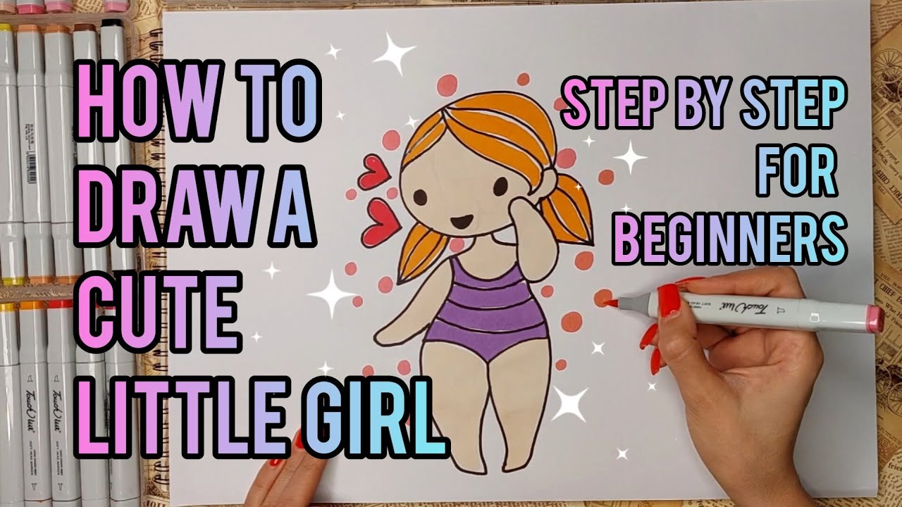 How to draw a cute Little Girl/ Cute things drawing /Easy drawing - YouTube