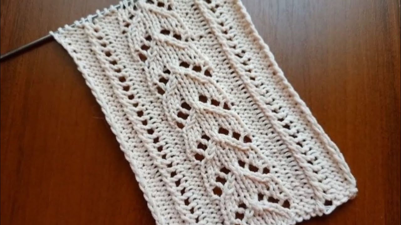 Красивейший ажурный узор спицами + схема. The most beautiful openwork pattern + scheme. - YouTube