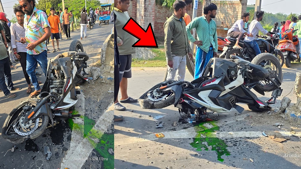High Speed Bike Crash In India Bajaj Pulsar RS200 - YouTube