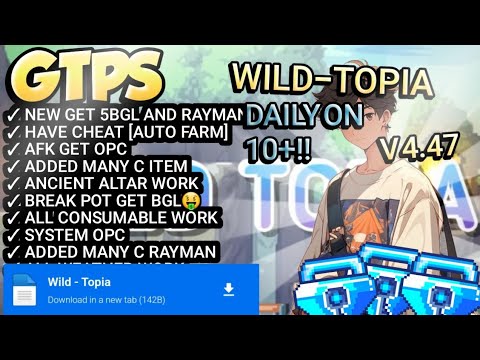 🌈BREAK POT GET BGL‼️|WILD-TOPIA|GTPS TERBARU 2024|GROWTOPIA PRIVATE ...