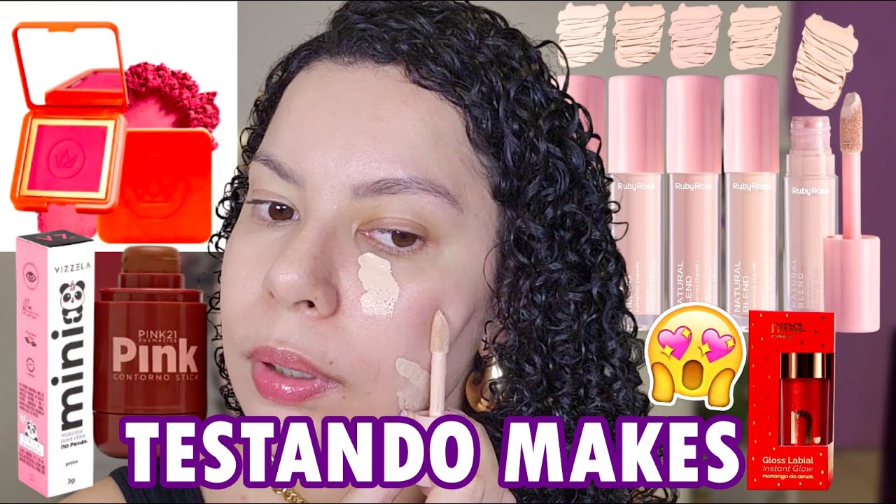TESTANDO RECEBIDOS E COMPRINHAS DE MAQUIAGEM - YouTube