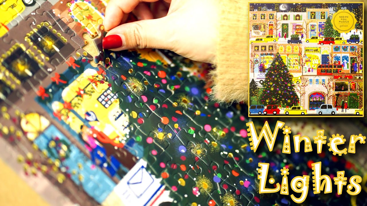 Joyful Puzzle Time Lapse (Winter Lights by Galison) | Puzzle Art - YouTube