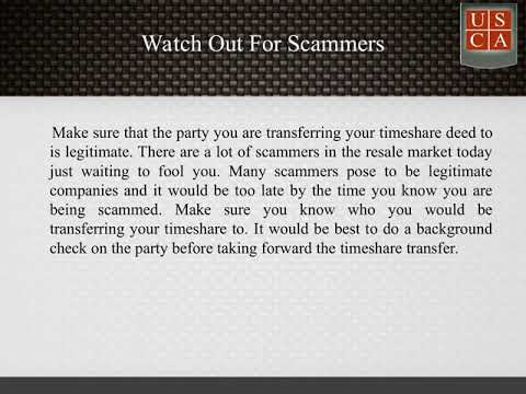 How To Transfer Your Timeshare To Someone Else - YouTube