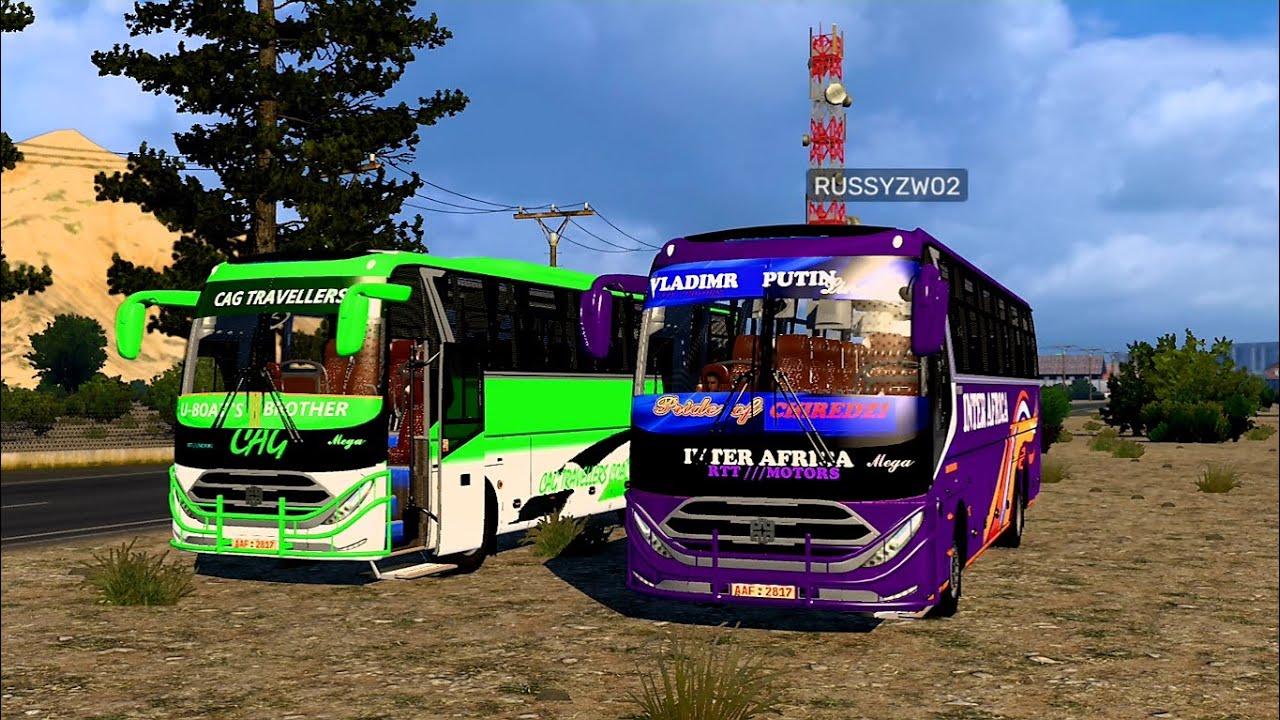 ets2 1.43 bus multiplayer | zhongtong mega bus mod | zim buses convoy ...