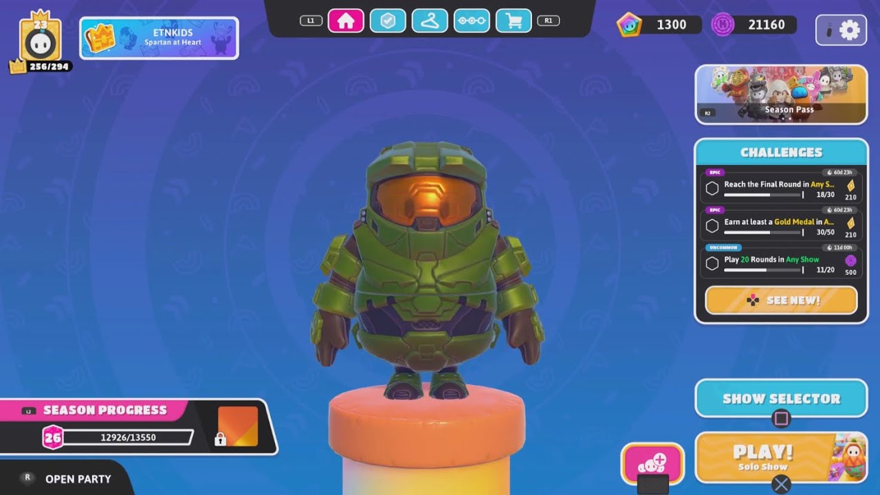 Fall Guys: PS5 Master Chief Skin Gameplay - YouTube