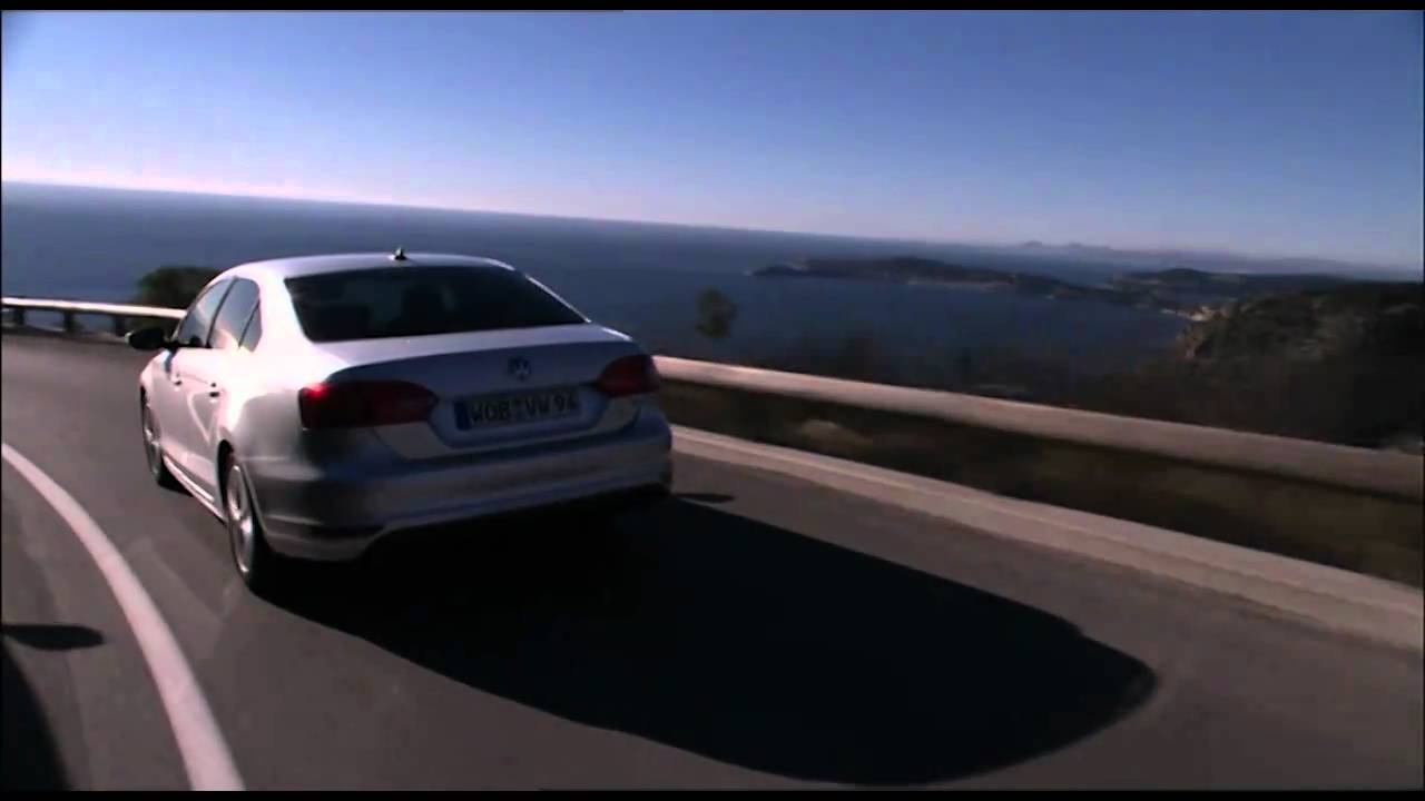 European Spec 2011 Volkswagen Jetta TDI driving scenes country road ...