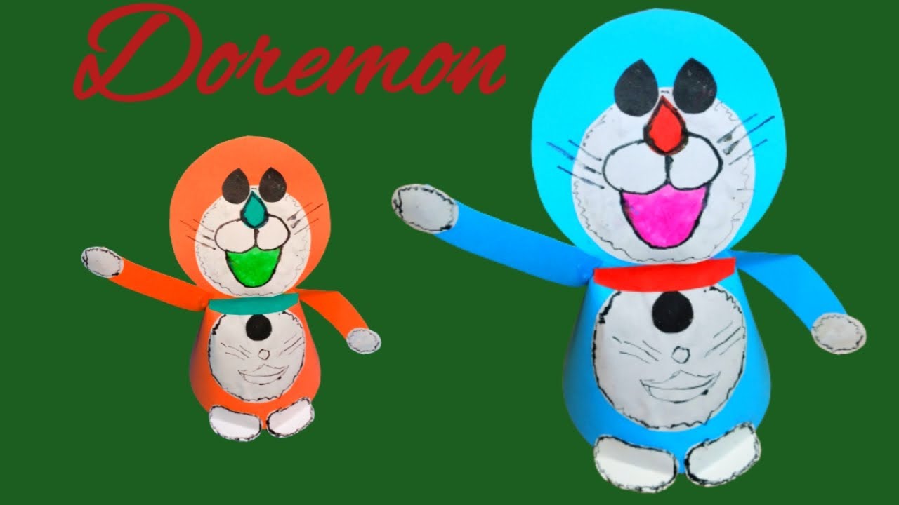 How to make a paper doremon | origami doremon - YouTube