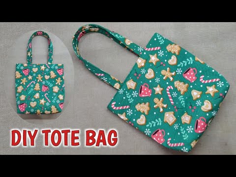 EASY CLOTH BAG | How to make a Tote bag with Lining | Tote bag sewing ...