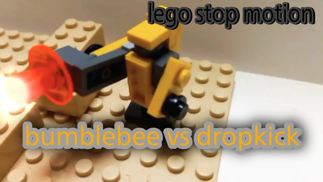 lego transformer mini bumblebee vs mini dropkick | stop motion (my own ...
