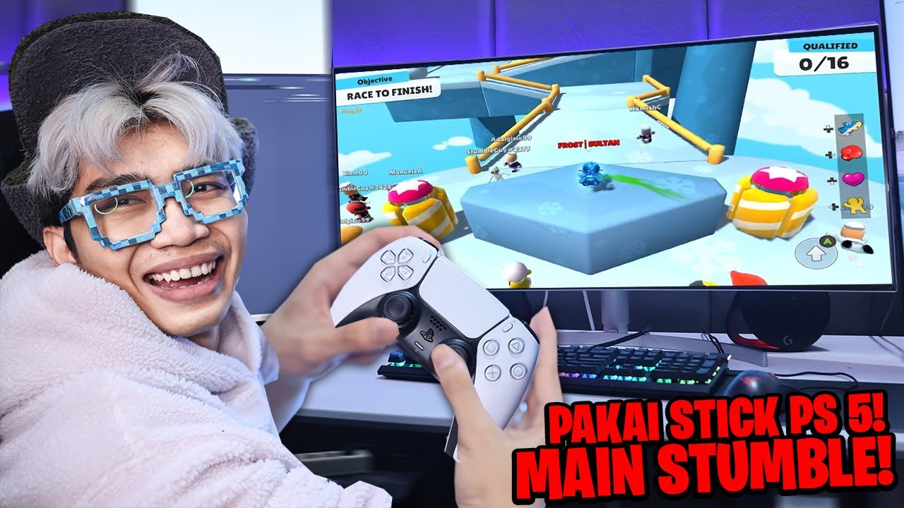 PERTAMAKALI MAIN STUMBLE GUYS PAKAI STICK PS, LEWAT SHORT CUT JADI ...