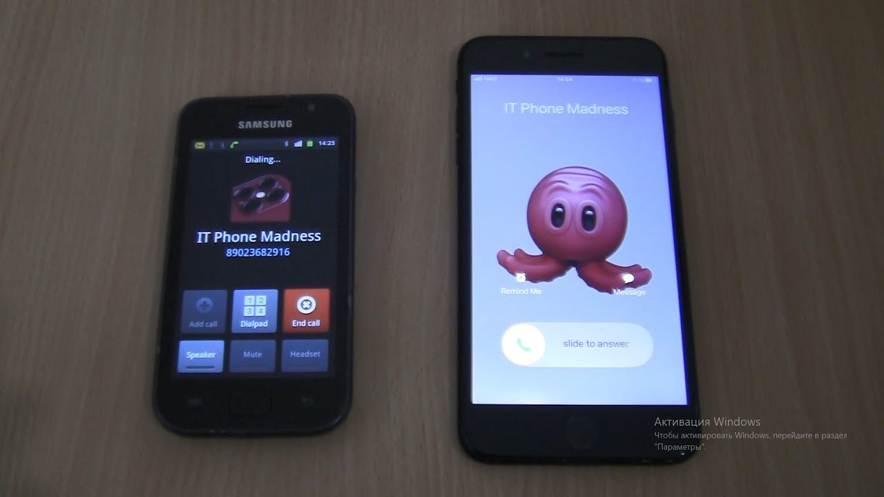 Incoming call&Outgoing call at the Same Time Samsung Galaxy S1+Iphone7 plus - YouTube