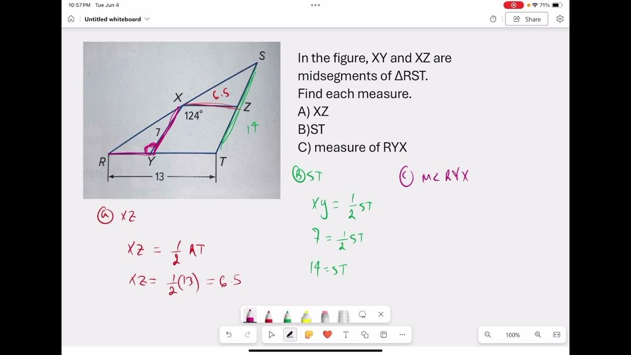 Triangle Midsegment Problem - YouTube