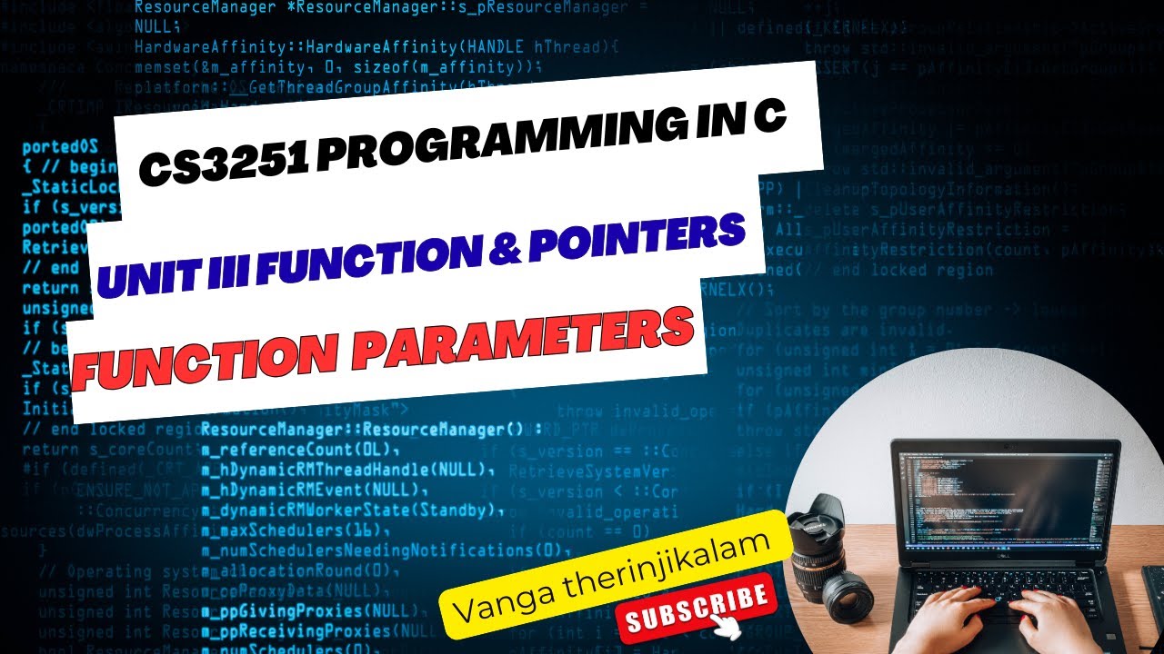 CS3251 Programming in C | Unit III Functions & Pointers | Function ...