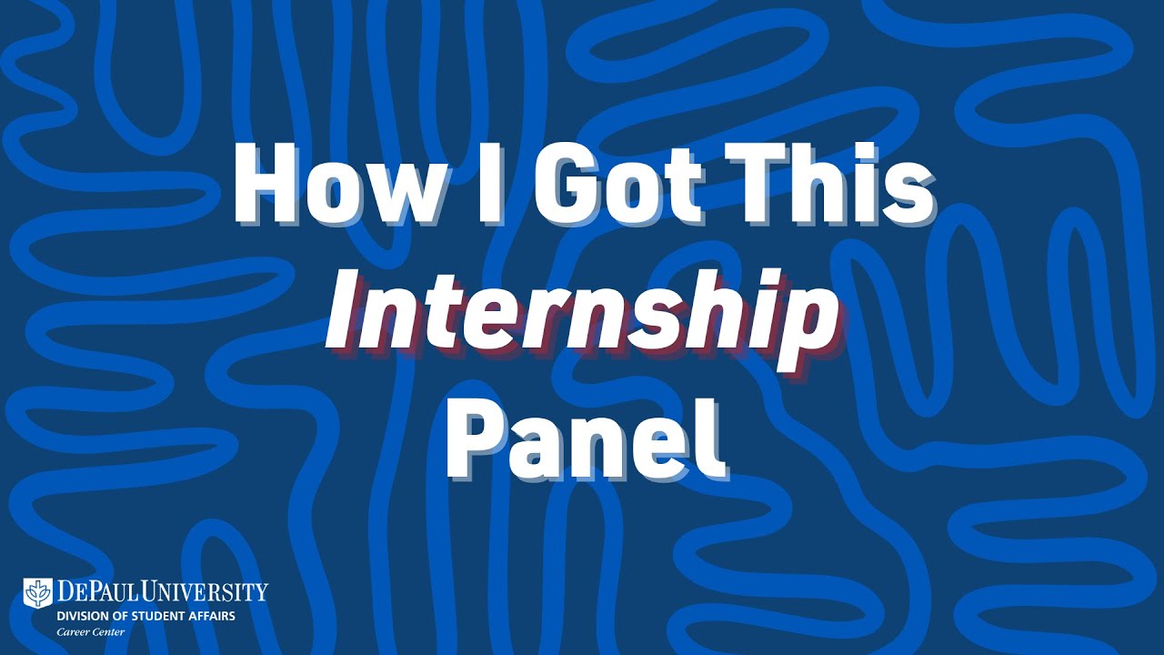 How I Got This Internship Panel - YouTube