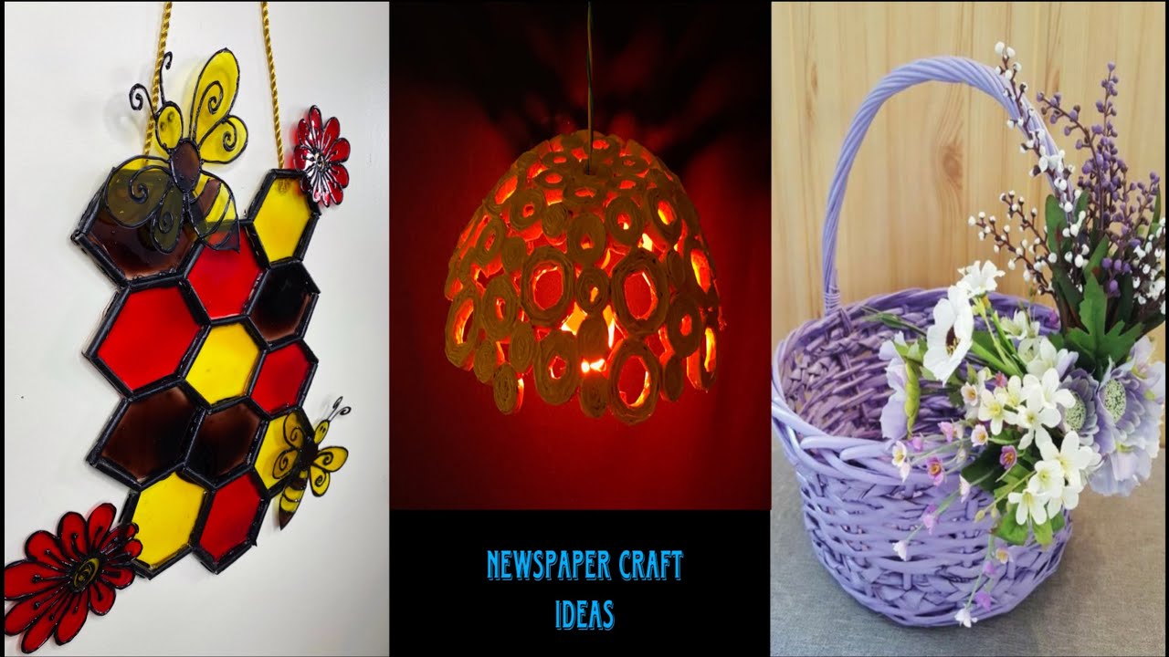 NEWSPAPER CRAFT IDEAS | CRAFTING | HOME DECORATING IDEAS | FASHION ...