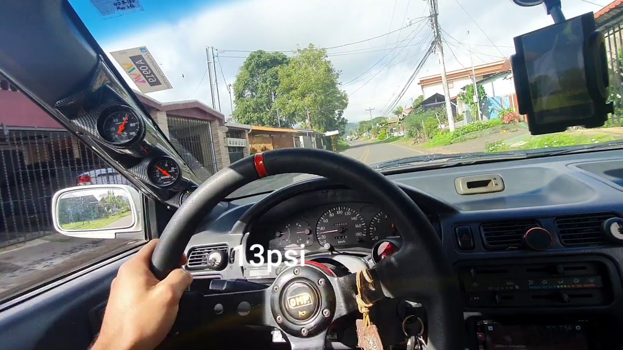 Toyota tercel turbo, 13psi, 20psi. - YouTube
