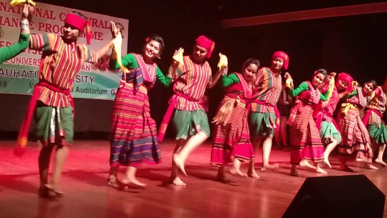 Tiwa Dance performance Gauhati University, cultural exchange programme ...