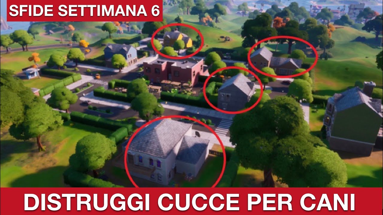 DISTRUGGI CUCCE PER CANI - SFIDE SETTIMANA 6 FORTNITE - YouTube