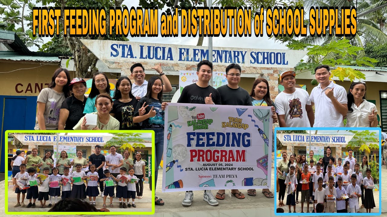 MASAYA ANG ATING UNANG FEEDING PROGRAM at PAGBIBIGAY NG SCHOOL SUPPLIES ...