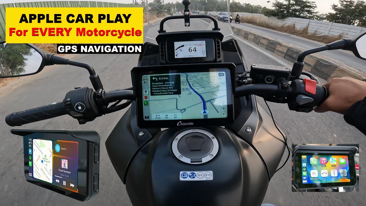 GPS CarPlay Dashboard for Every Motorcycle - 7 Inch BIG Screen - YouTube