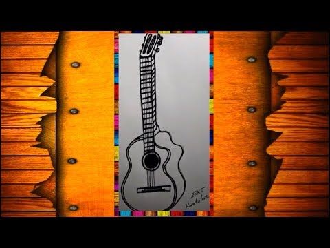 EKT - Karakalem Kolay Ve Basit Gitar Çizimi