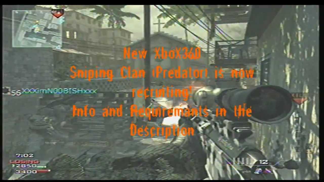 Predator ™| New Xbox 360 Sniping clan, Now Recruiting! - YouTube