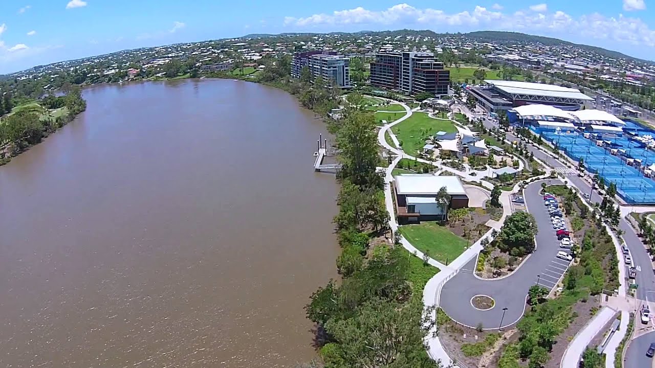 Brisbane International Pat Rafter Arena Drone flyover - YouTube