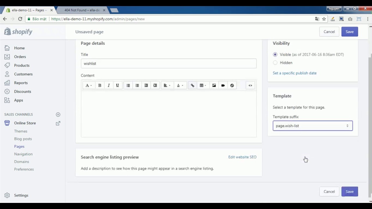 how to create wishlist page - YouTube
