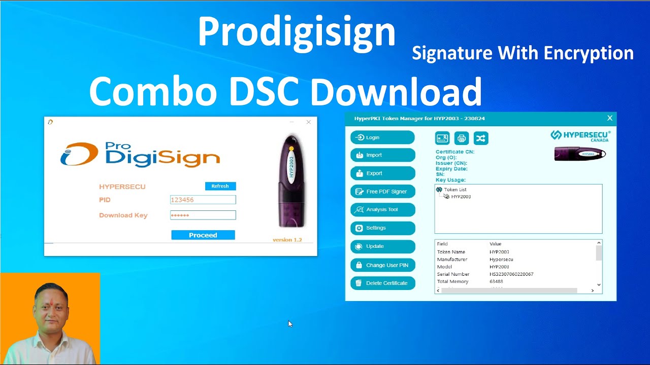 ProDigiSign Combo Certificate Download in HYP2003 | Combo DSC Download ...