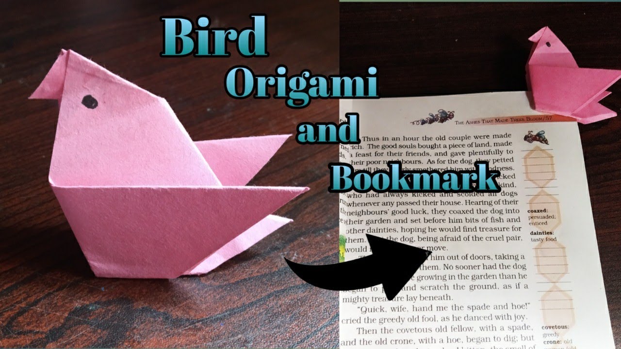 Bird Origami or Bookmark🔖| Origami | Crafty Rafty #CraftyRafty - YouTube