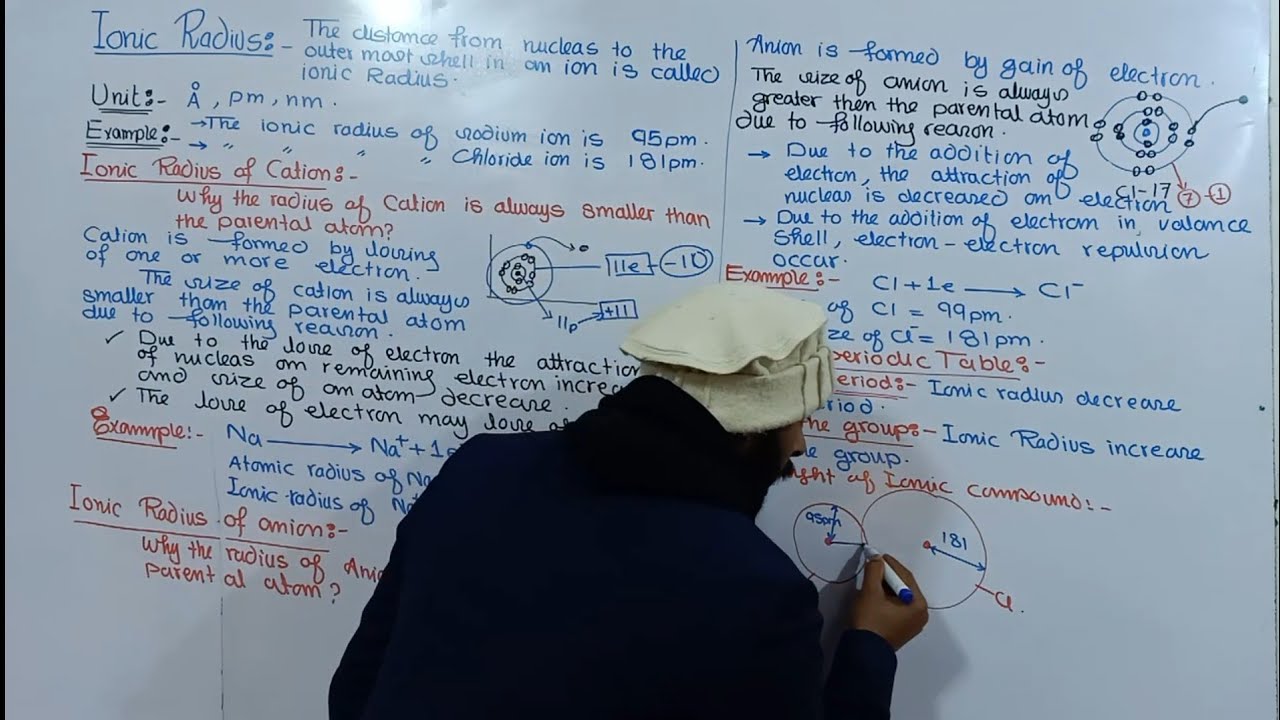 L-8. Ionic radius || Trends of ionic radius in periodic table # ...