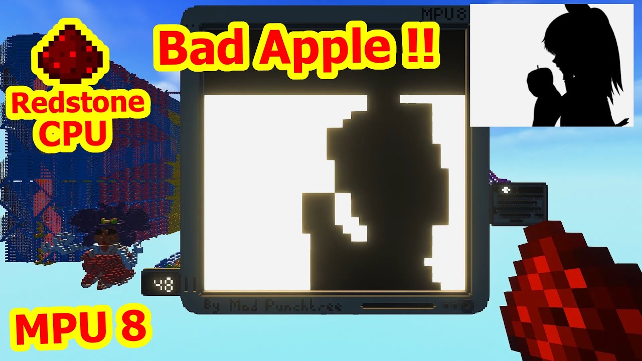 Bad Apple!! on Minecraft Redstone Computer! - YouTube