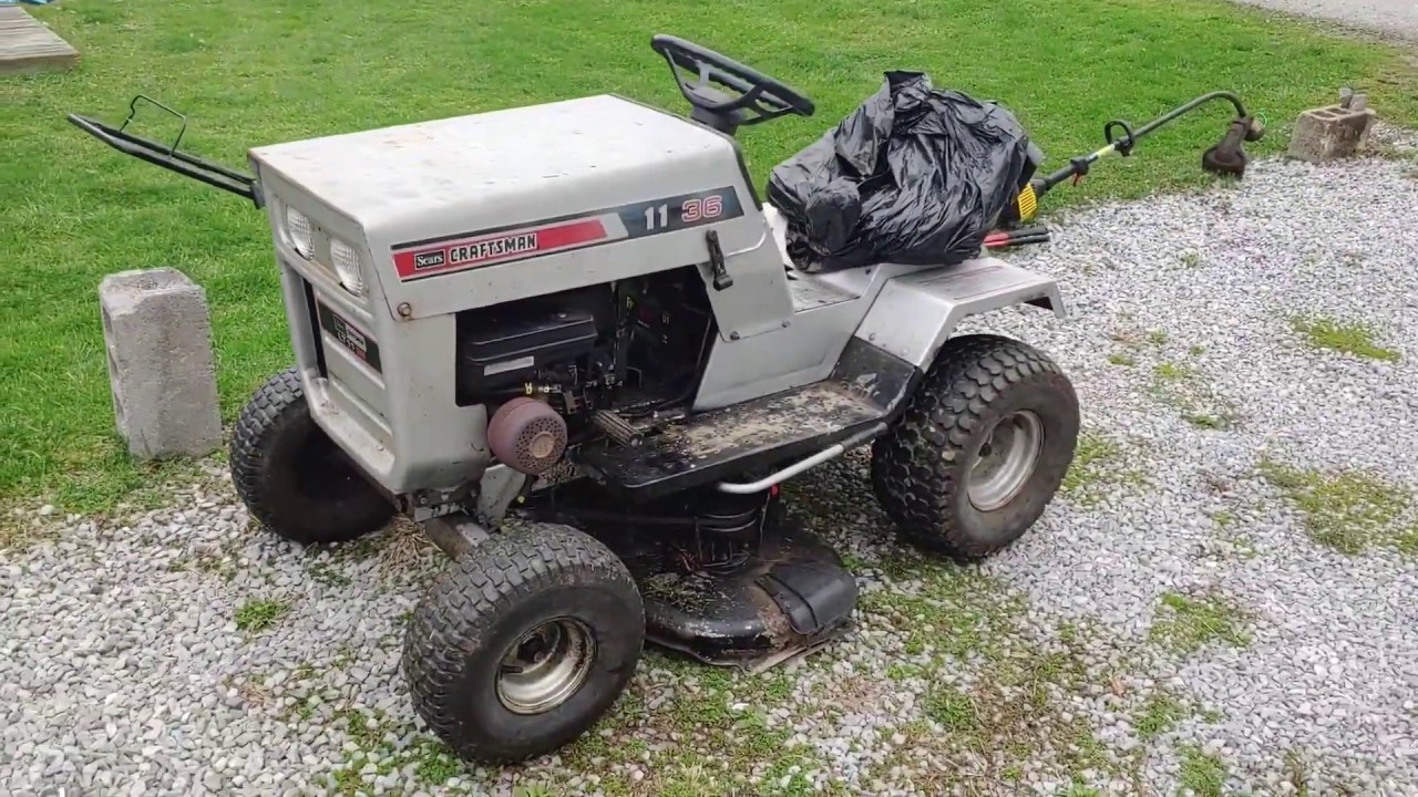 Craftsman LT11 36 Riding Lawn Mower - YouTube
