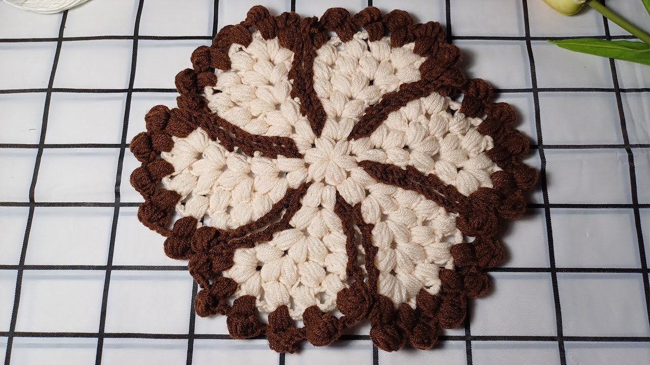 Easy Crochet - crochet windmill coaster | Crochet tutorial - YouTube