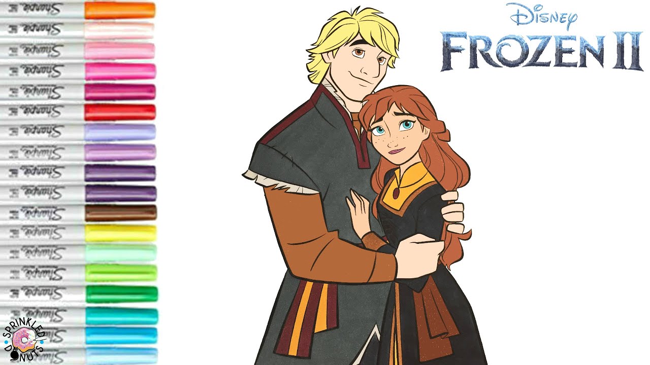 Kristoff And Anna Coloring Pages