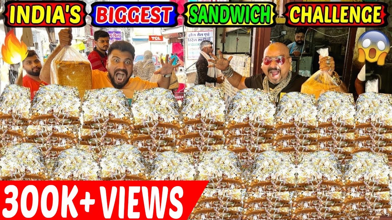 BIGGEST SANDWICH EATING CHALLENGE ft. Chicken Leg Piece |Massive ...