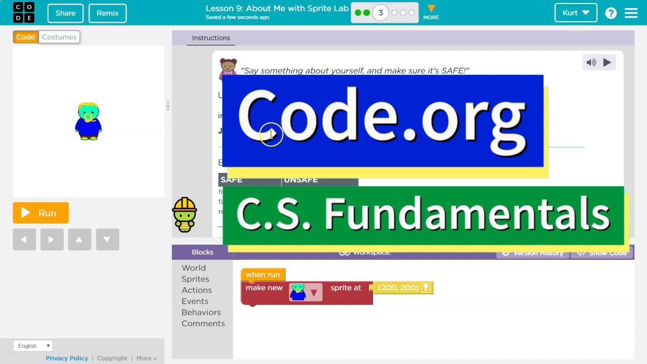 Code.org Course E Lesson 5.3 Mini-Project: About Me | Answer Tutorial ...