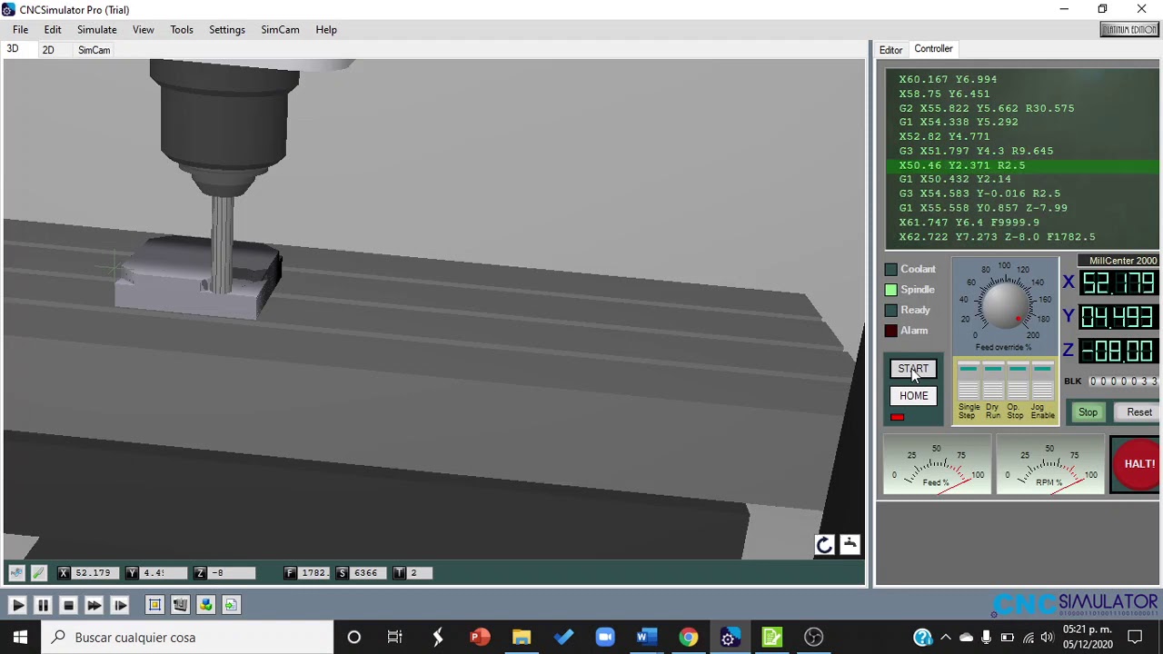 Codigos cnc simulator - fitdelta