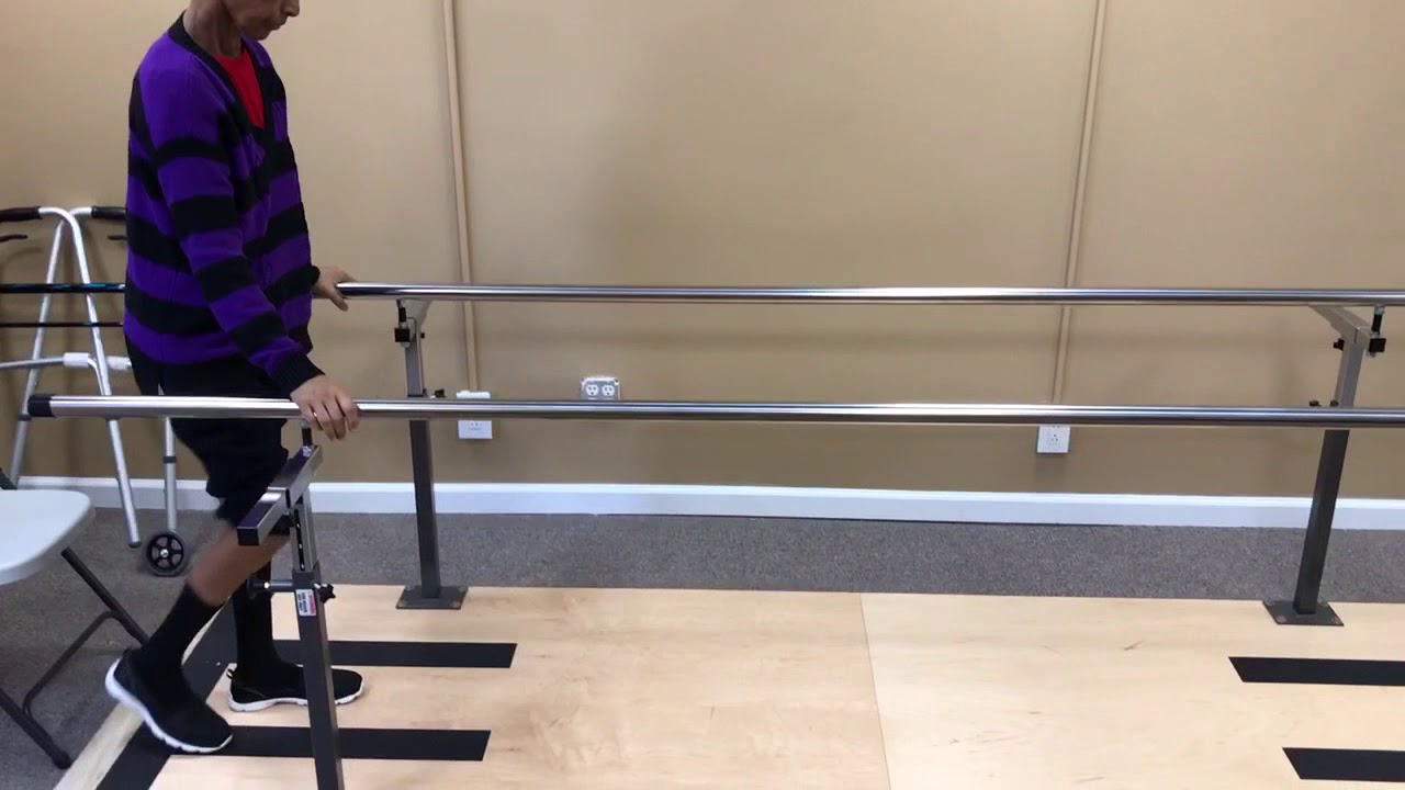 Walk before bilateral custom AFOs - YouTube