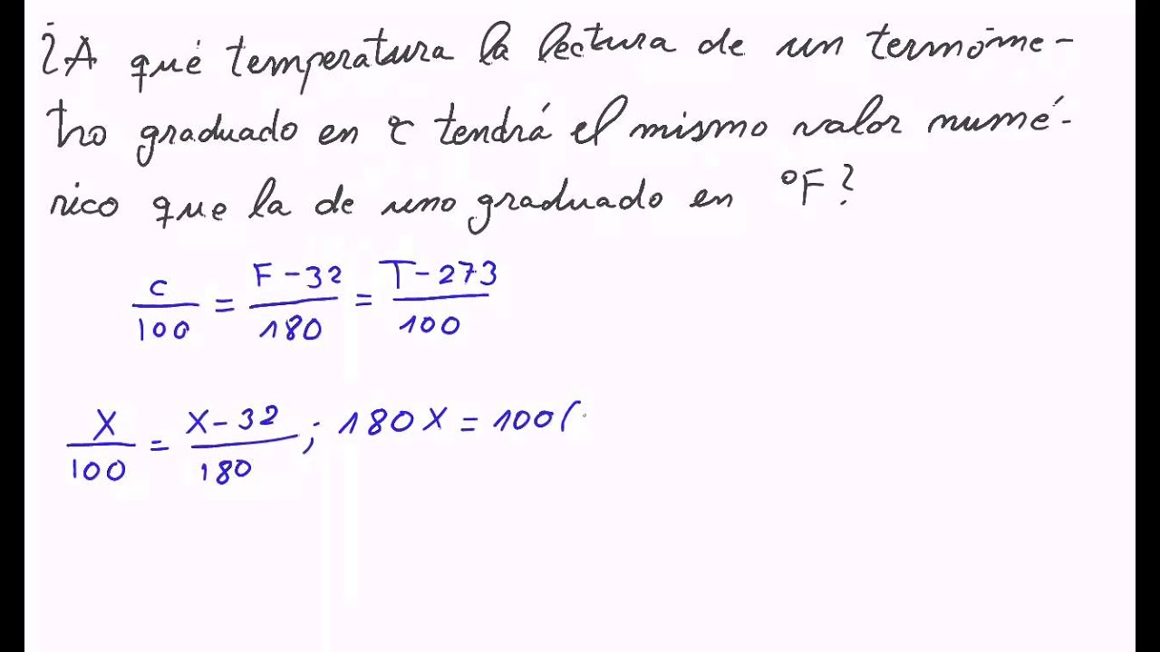 Escalas De Temperatura Celsius Y Fahrenheit YouTube