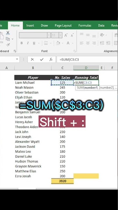 Shorts Running Total Calculation Excel Exceltips Exceltricks Excelshortcut Excelshortcuts