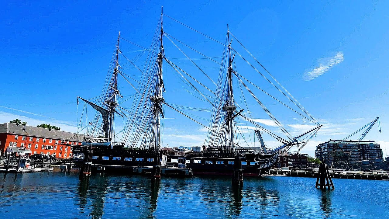 U.S.S. Constitution "Old Ironsides" in Boston Harbor - YouTube