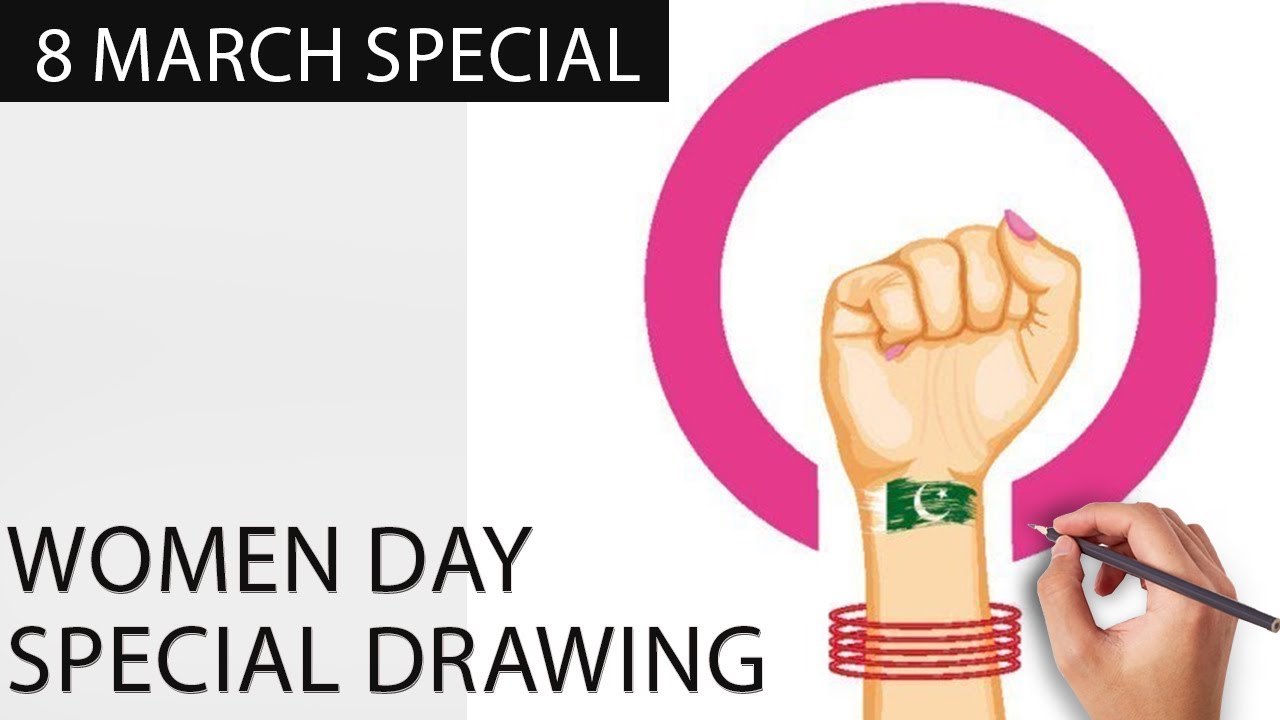 Women Day Special Drawing | Aurat March Drawing | 8 March Women Day ...
