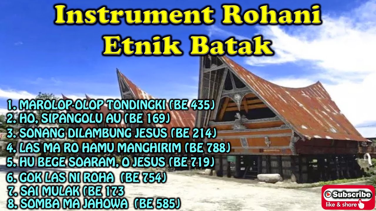 Instrument Lagu Rohani Etnik Batak Toba - YouTube
