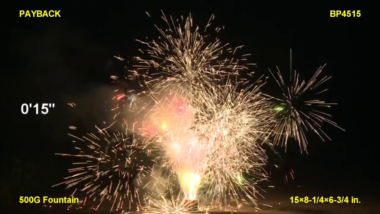 Payback Fountain By Brothers Pyrotechnics - YouTube