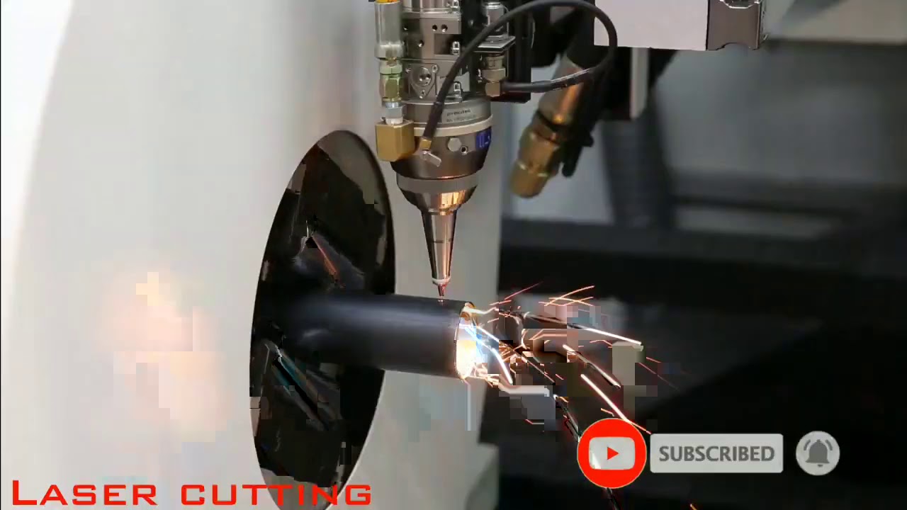 Laser tube cutting machine, YLM - YouTube