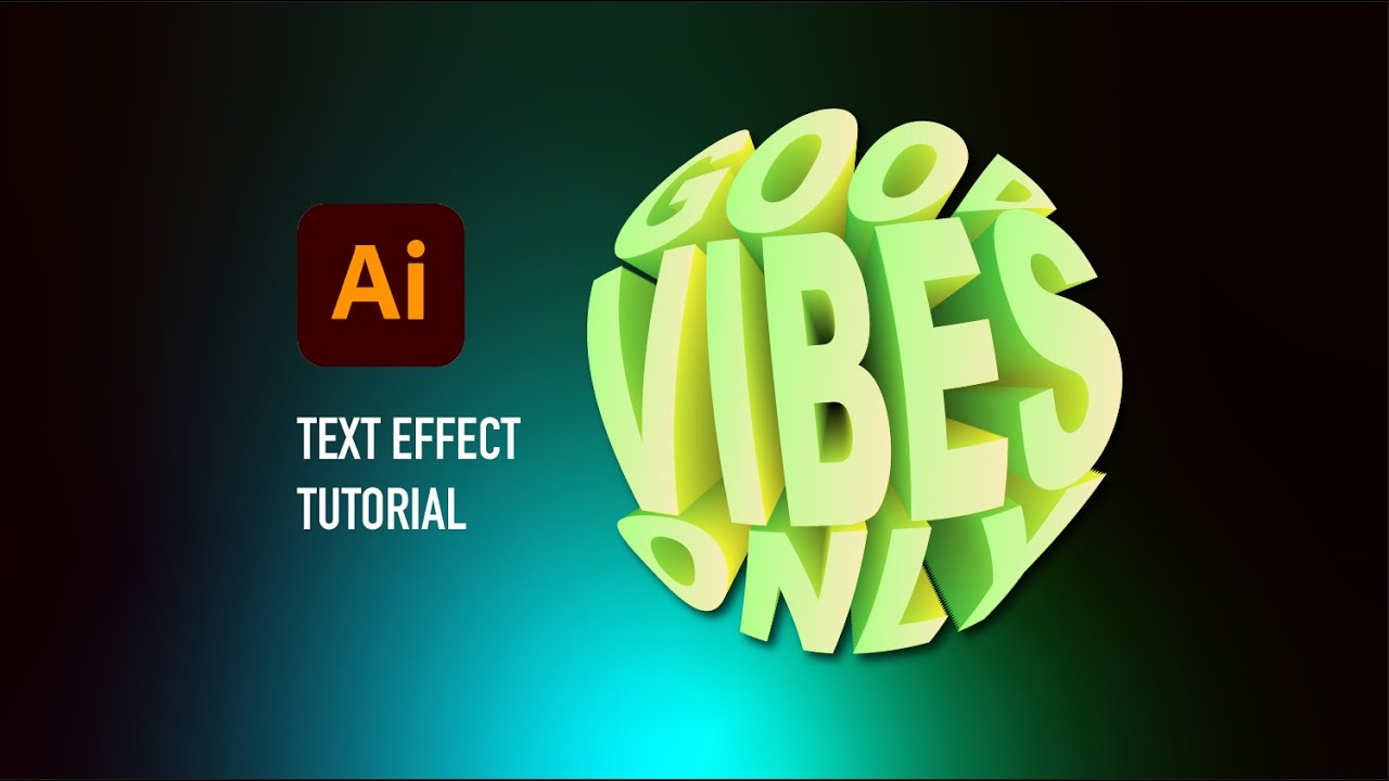Adobe Illustrator 2023 - Text Effect Tutorial - YouTube