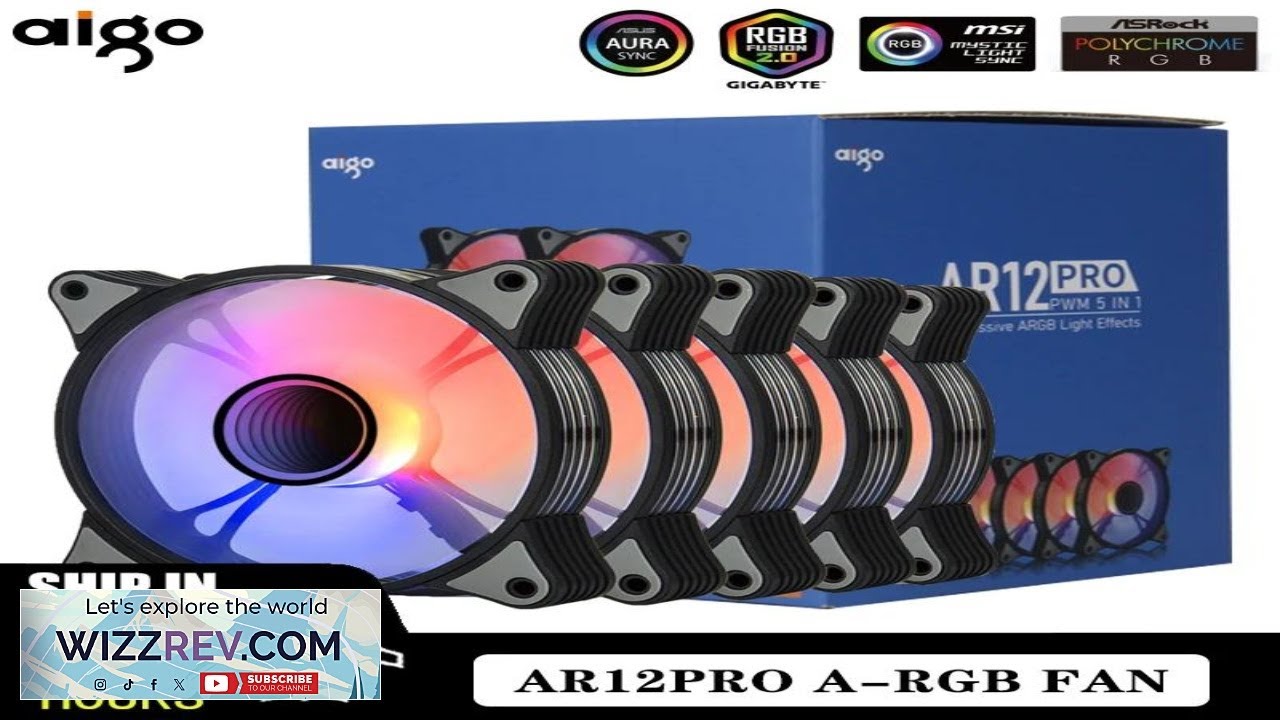 Aigo AR12PRO Computer Case Fan Ventoinha PC Unlimited Space 120mm RGB Fan Review - YouTube